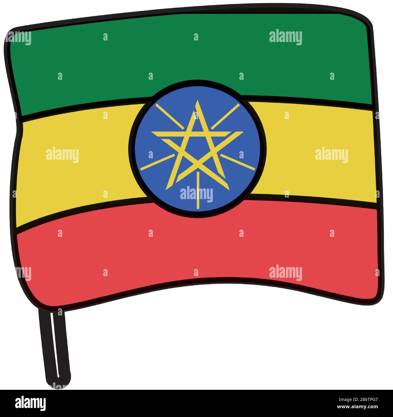 ethiopia flag country isolated icon Stock Vector Image & Art - Alamy