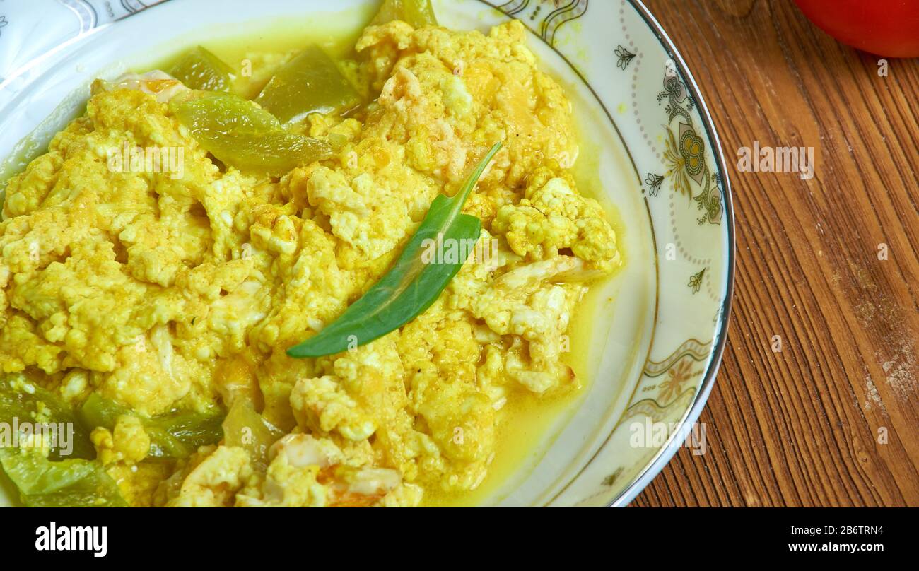 Enkulal firfir, tofu scramble, Ethiopian cuisine, Traditional assorted ...