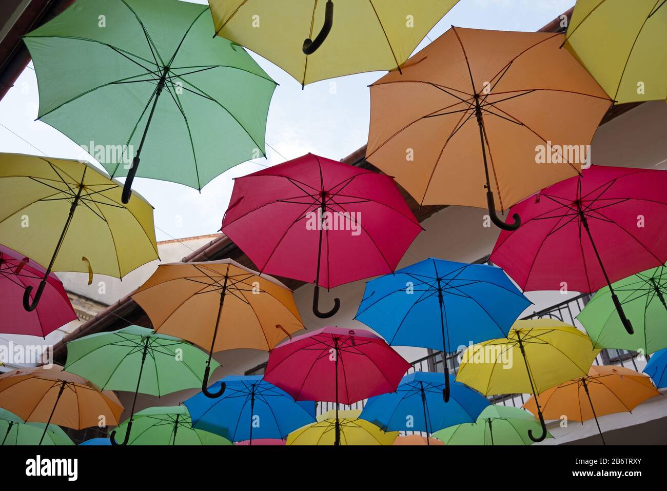 Bright yellow parasols hi-res stock photography and images - Alamy