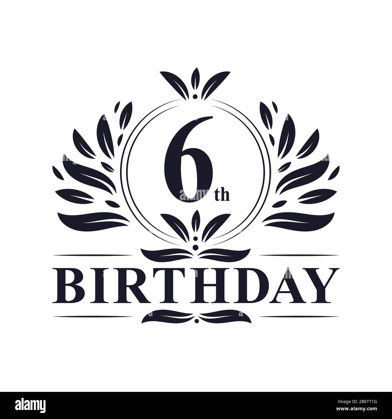 6th years birthday celebration Stock Vector Images - Alamy