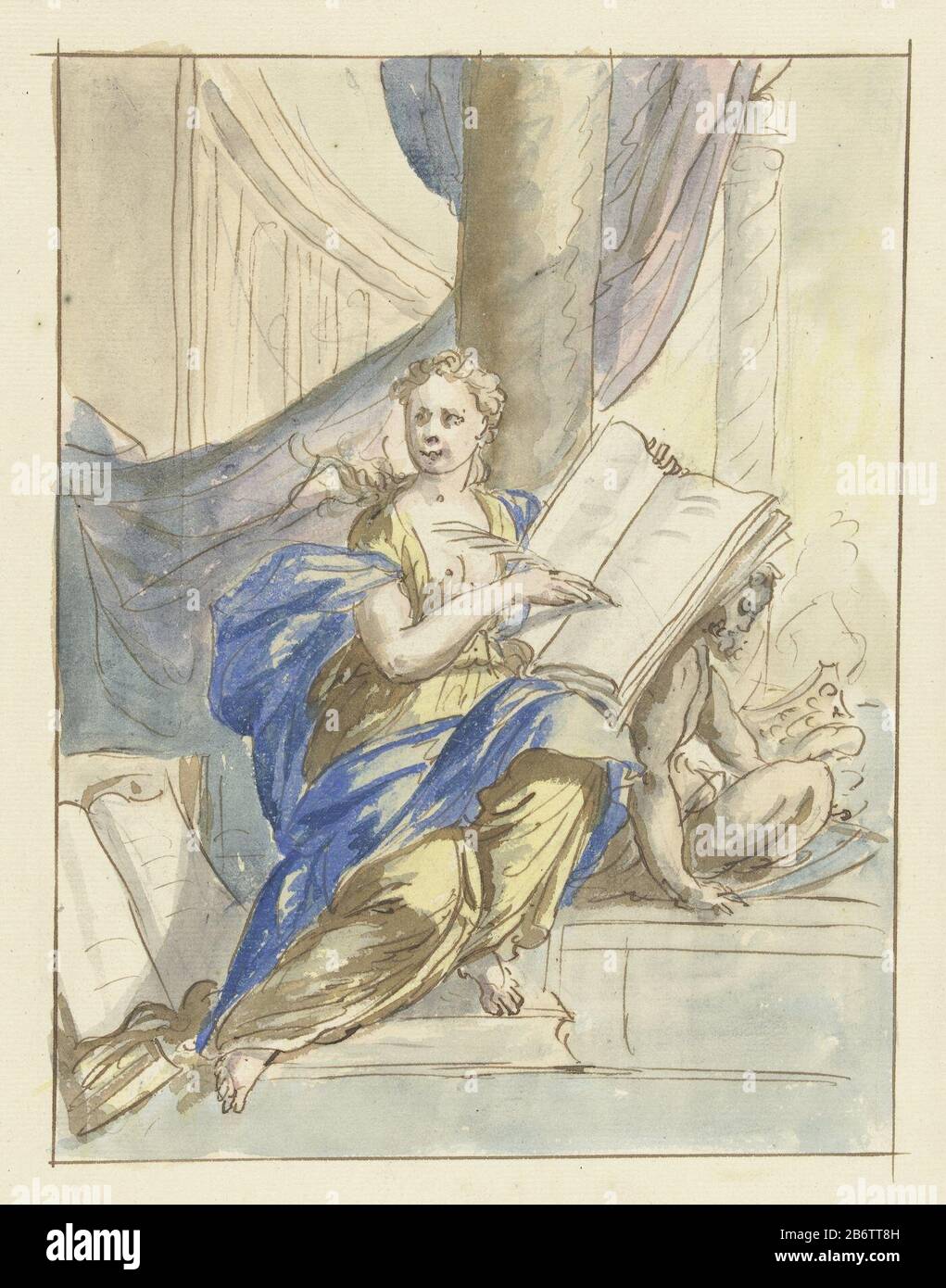 Historie Draft schildering. Manufacturer : artist Elias Nijmegen Date ...