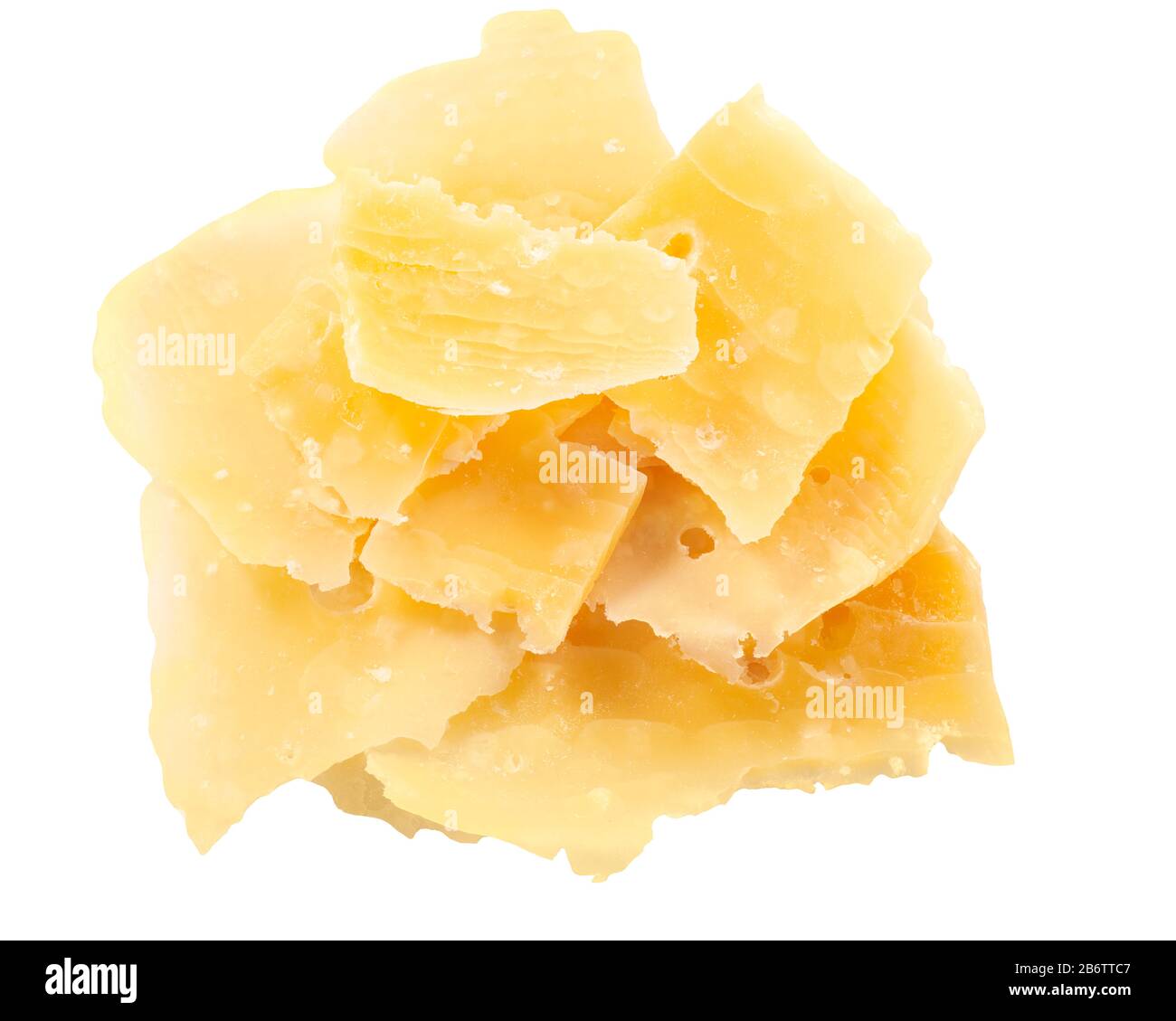 Pile of Parmesan flakes or shavings, isolated Stock Photo - Alamy