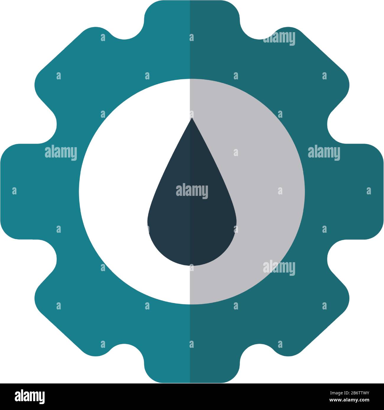 gear with oil on white background vector illustration design Stock ...