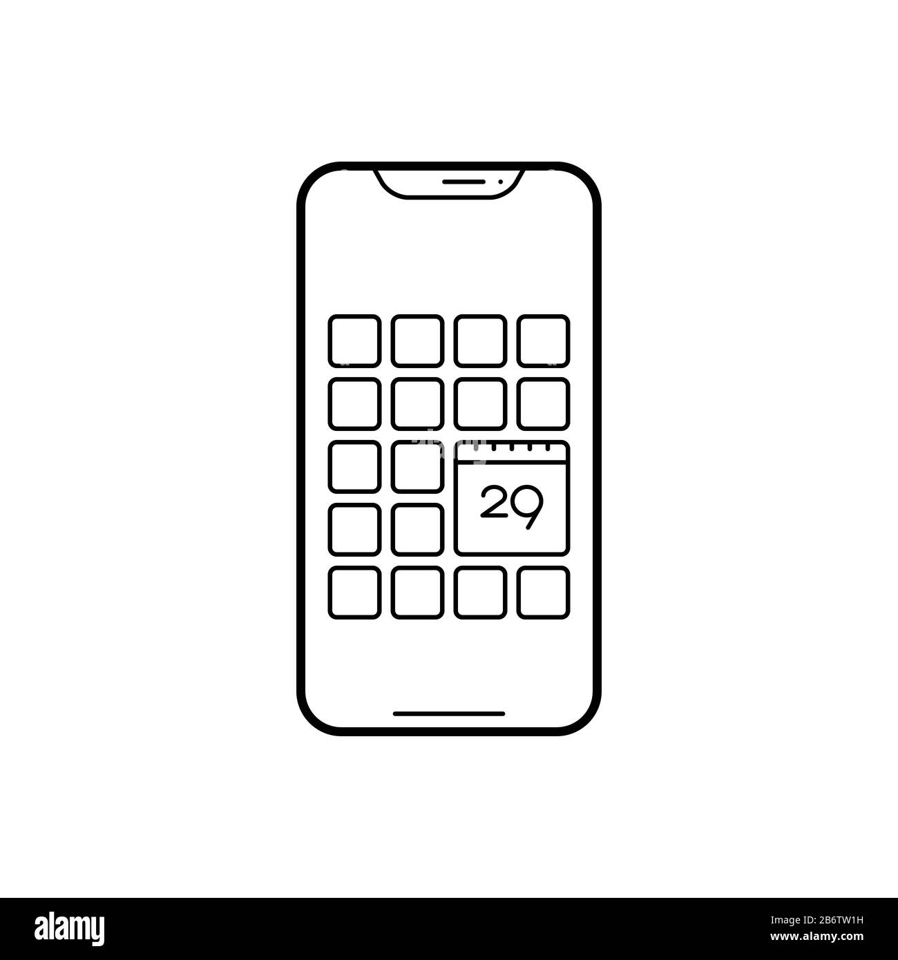 Calendar app icon Stock Vector Image & Art - Alamy