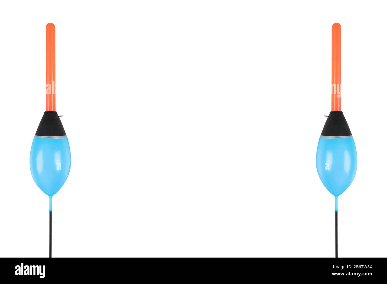 Two Fishing float isolated on white background. Closeup of fishing ...