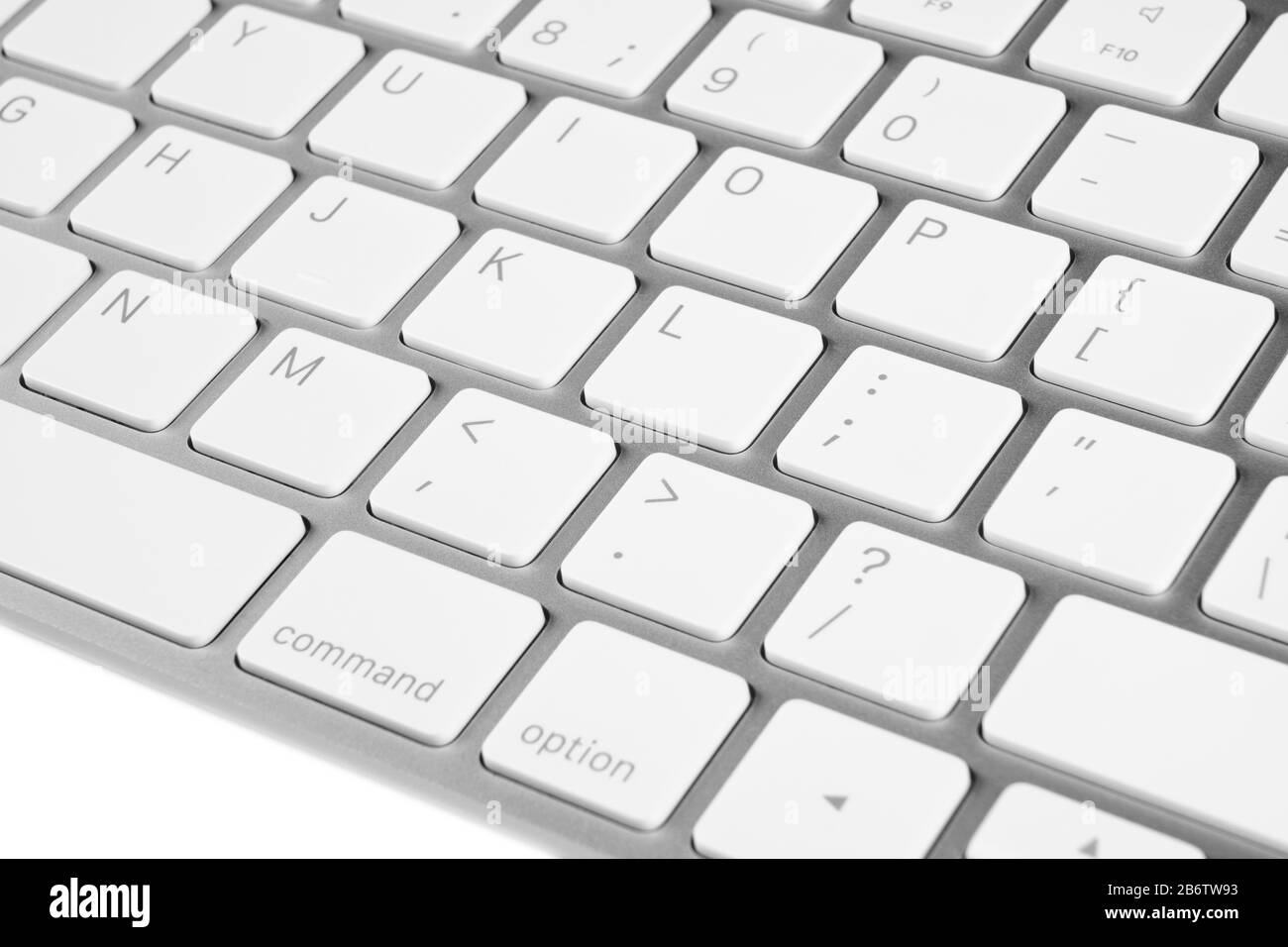 Closeup of a modern computer keyboard keys. Close up view of a business ...