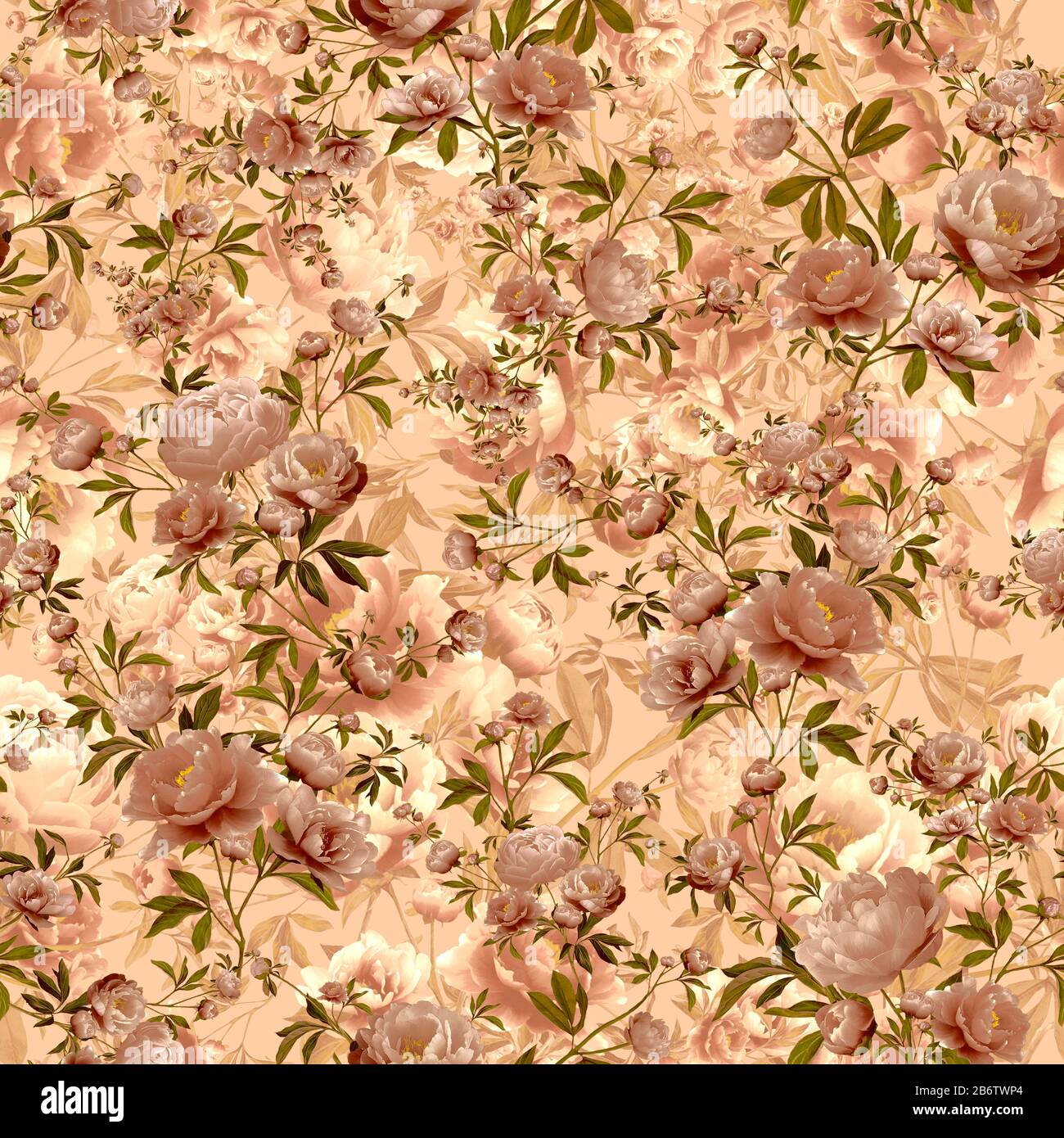 Seamless floral pattern. Vintage textile design Stock Photo - Alamy