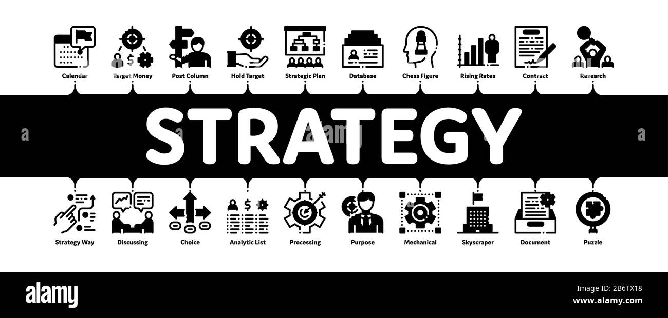 Strategy Manager Job Minimal Infographic Banner Vector Stock Vector ...