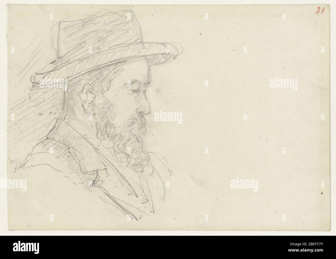 Hoofd van een man met hoed Head of a man with a hat object type ...