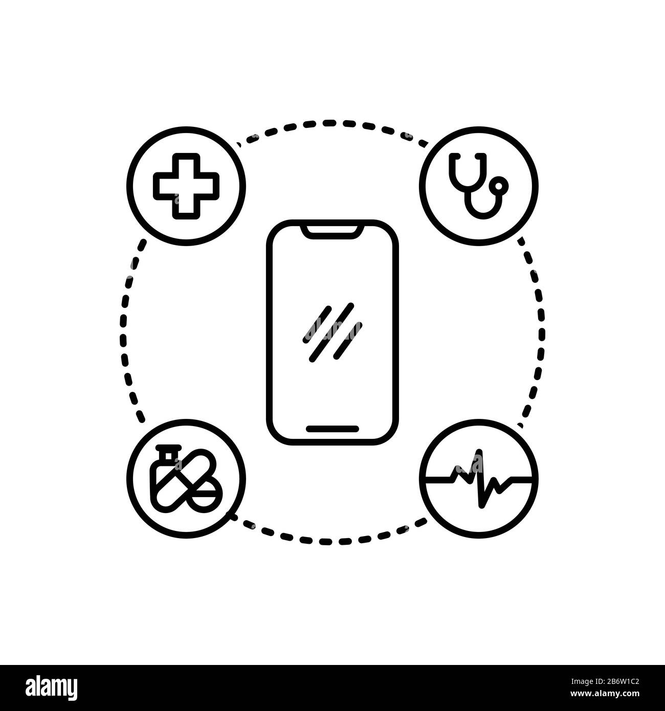 Mobile healthcare icon Stock Vector Image & Art - Alamy