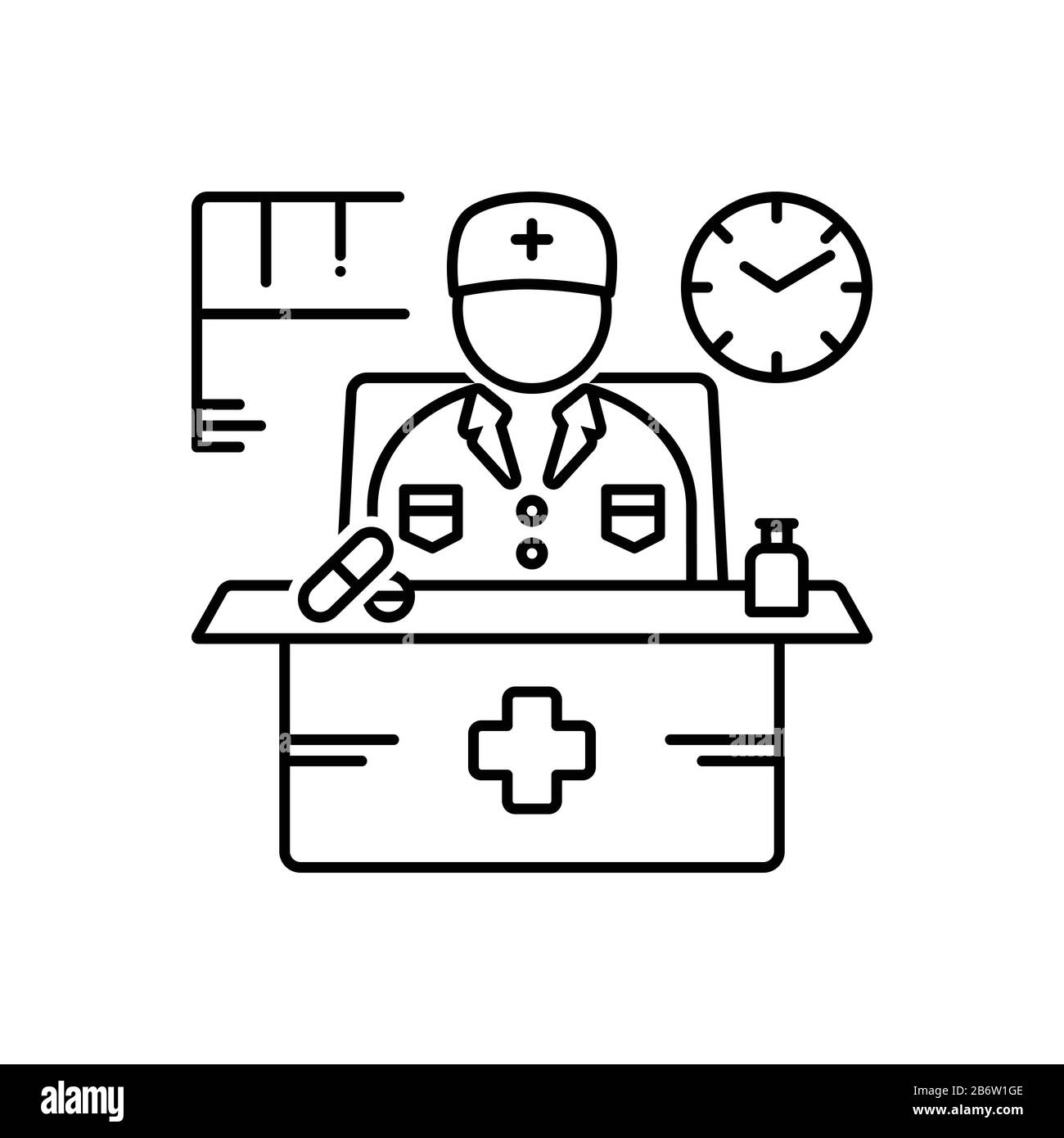 Doctor on duty icon Stock Vector Image & Art - Alamy