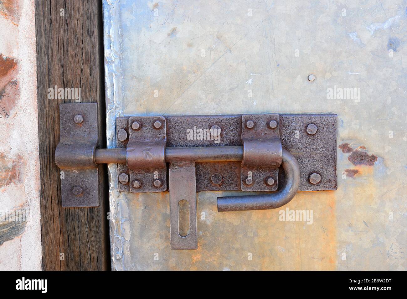 Details of the jail door lock, Arltunga Historical Reserve, a deserted ...