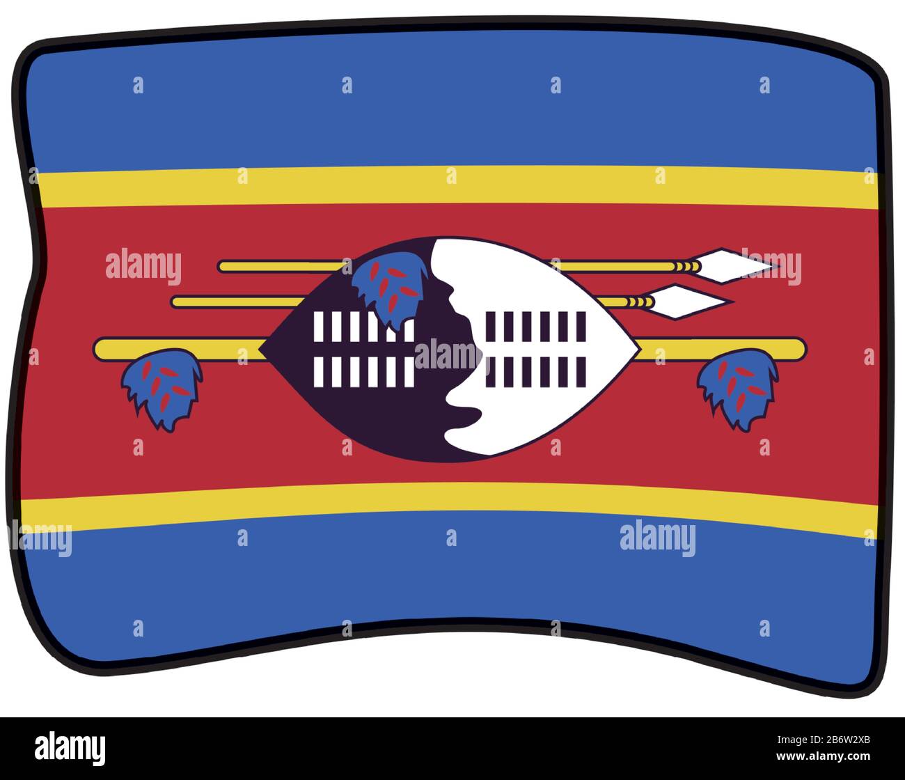 swaziland flag country isolated icon Stock Vector Image & Art - Alamy