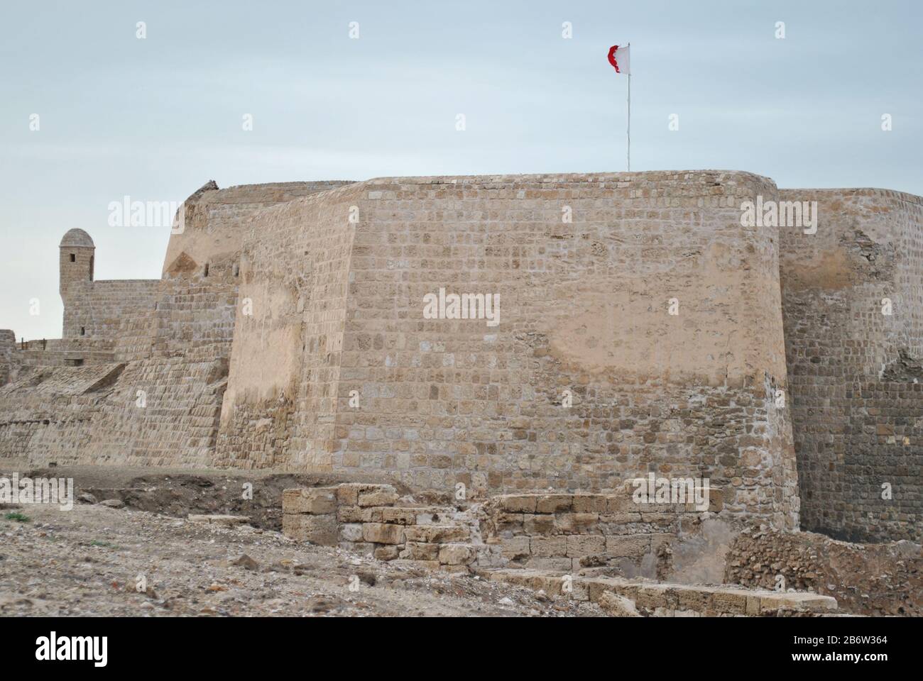 Bahrain National Fort view in the cloudy weather Stock Photo - Alamy