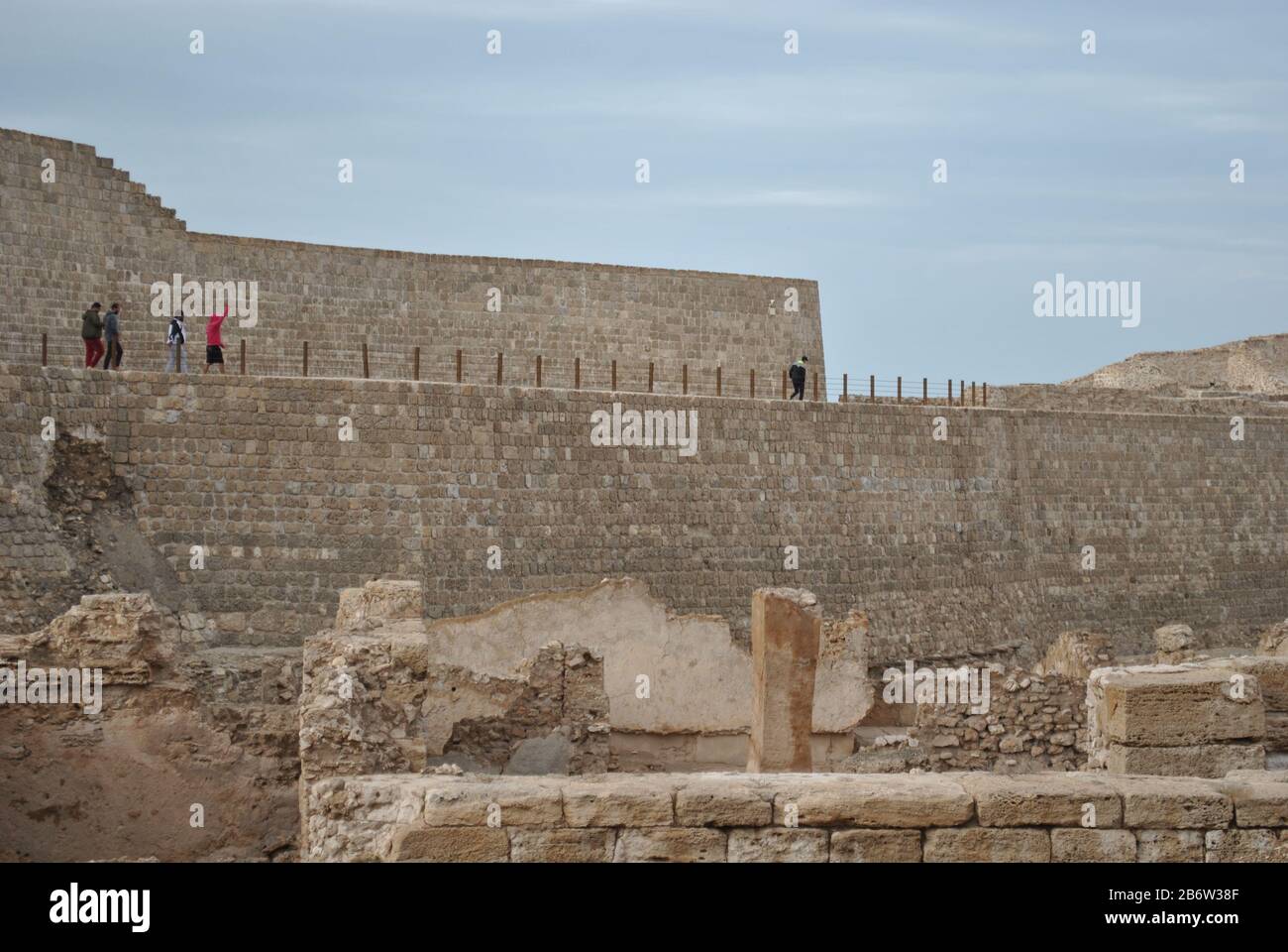 Bahrain National Fort view in the cloudy weather Stock Photo - Alamy