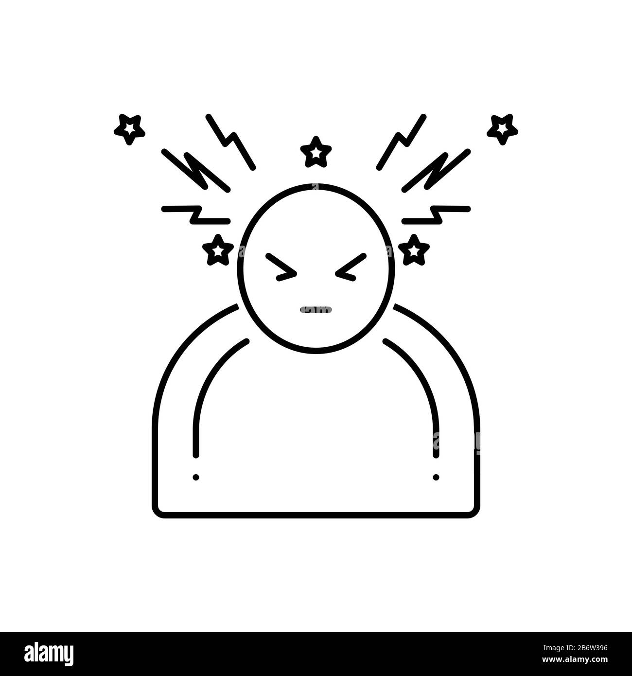 Headache icon hi-res stock photography and images - Alamy