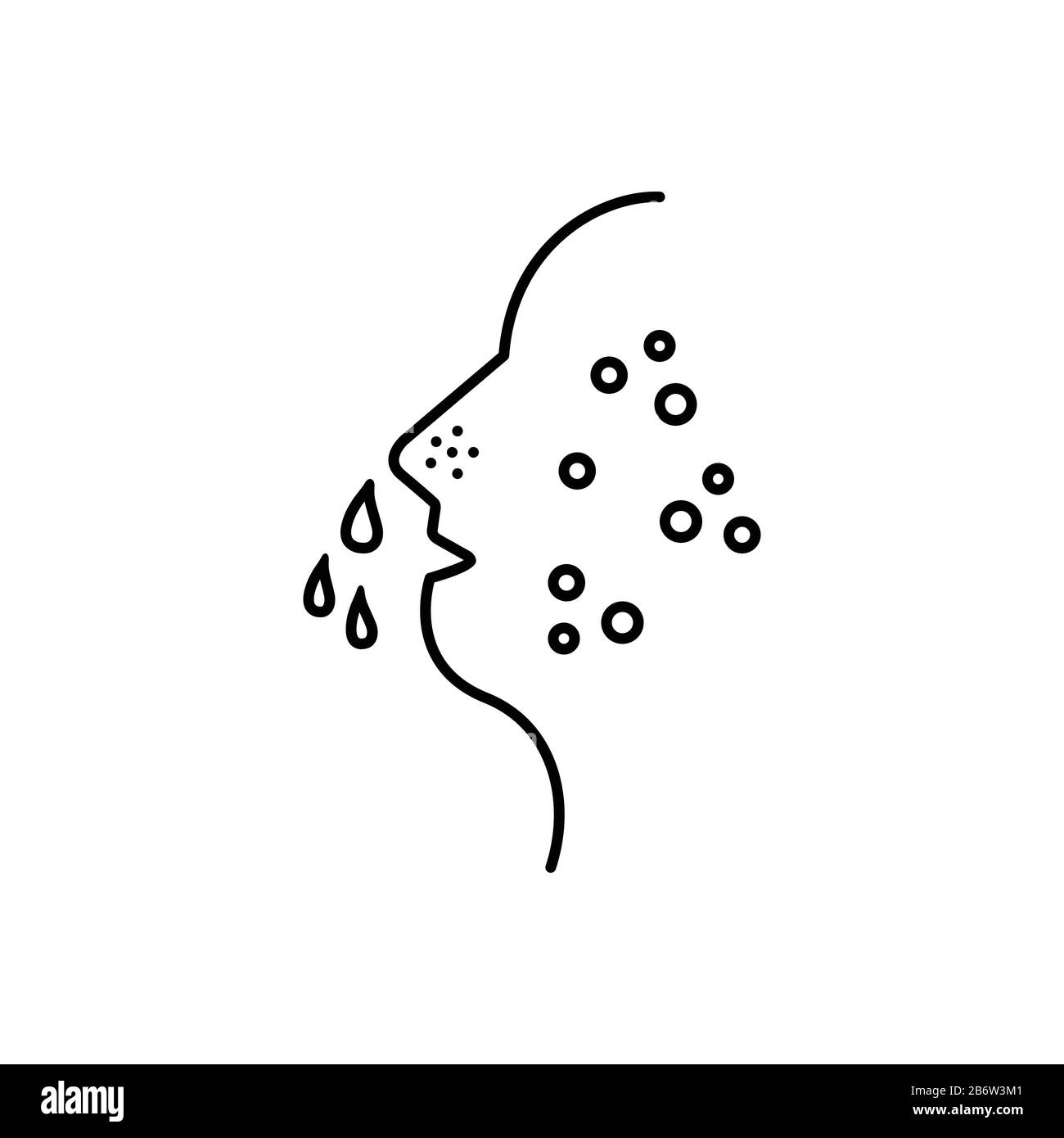 Sneeze icon Stock Vector Images - Alamy