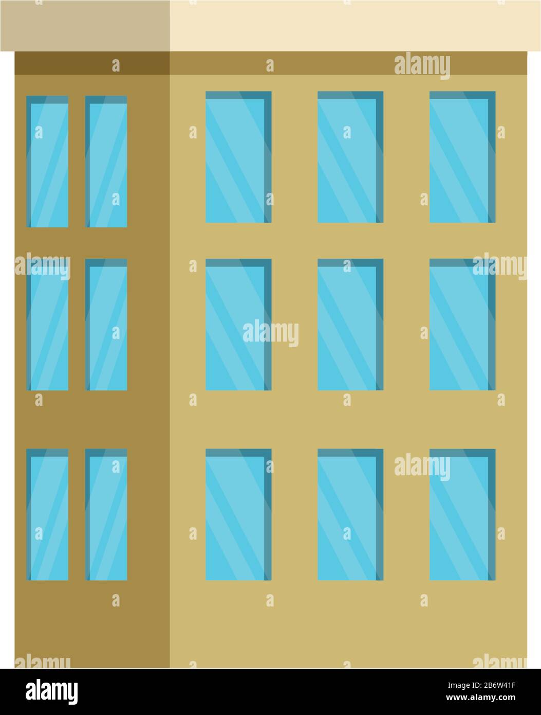building with windows isolated icon Stock Vector Image & Art - Alamy
