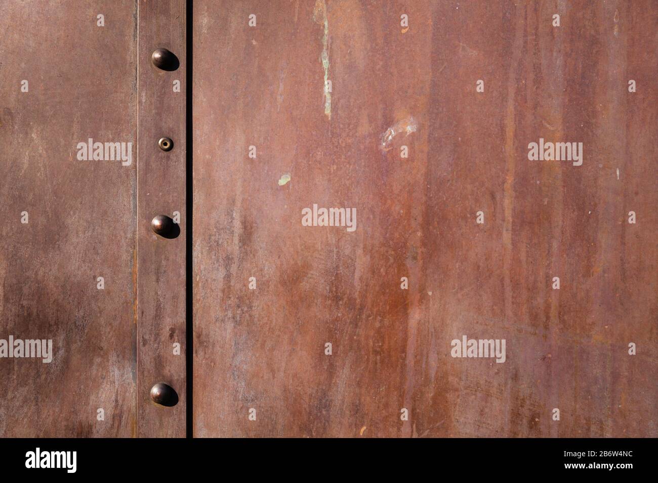 Red rusted metal hull with rivets, flat background photo texture Stock ...