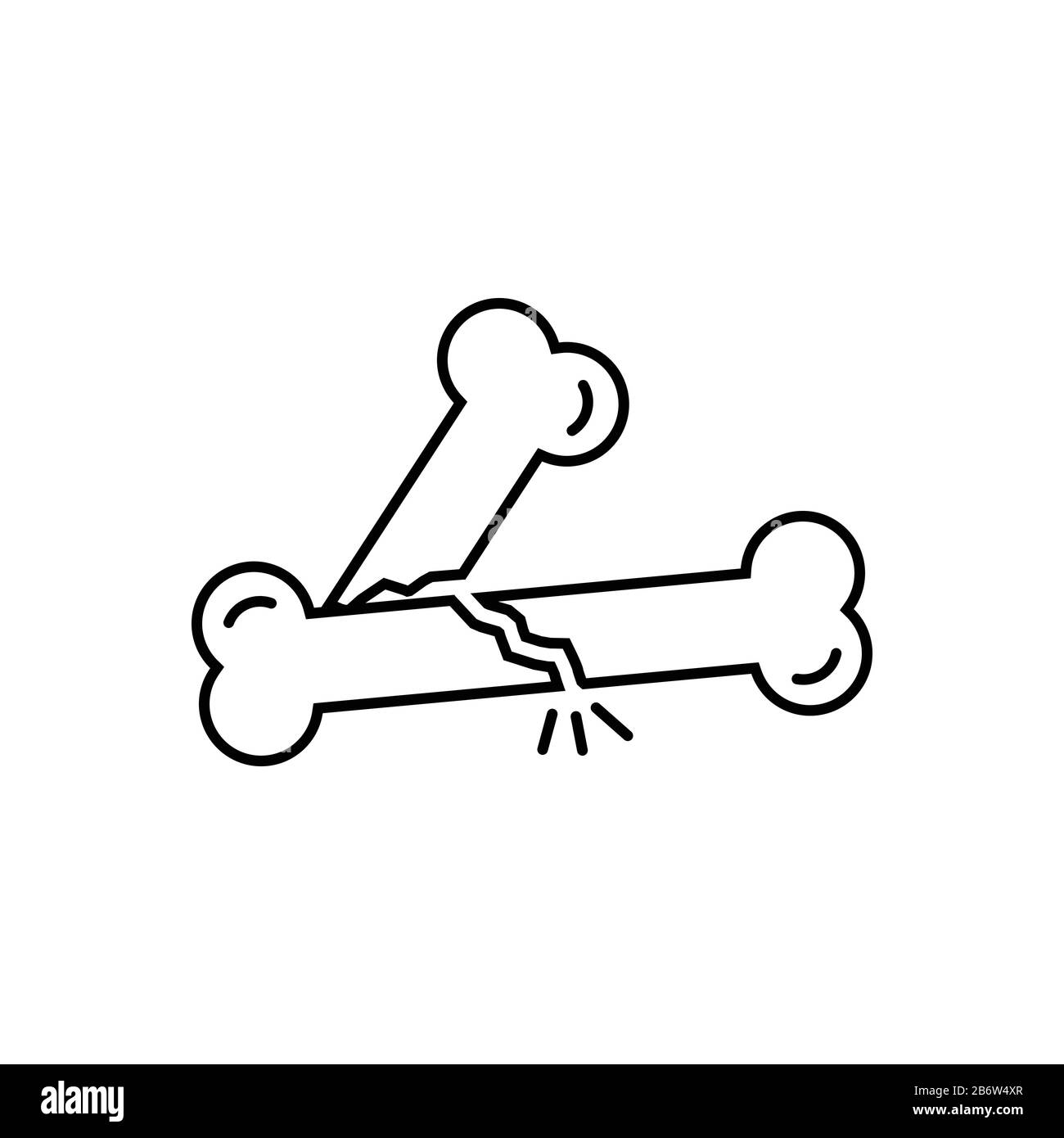 Icon bone fracture broken Stock Vector Images - Alamy