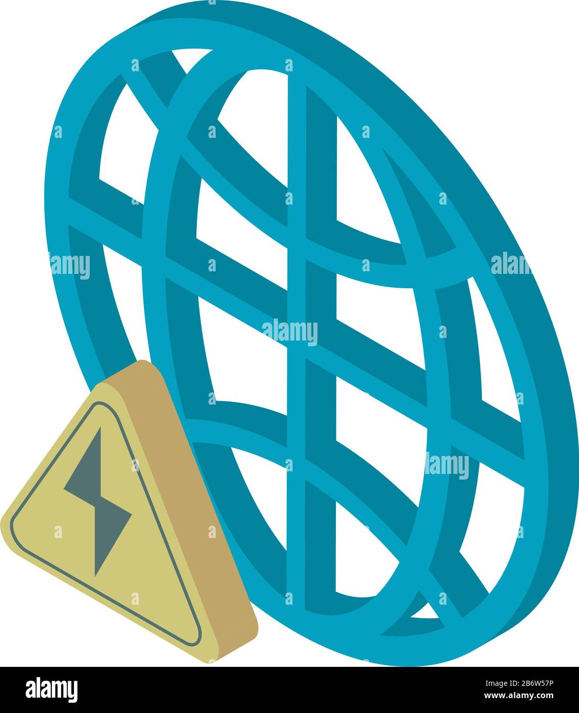 energy triangle label caution with sphere Stock Vector Image & Art - Alamy