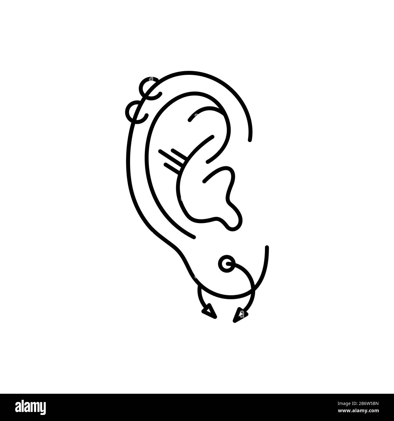 Piercing ear Black and White Stock Photos & Images - Alamy