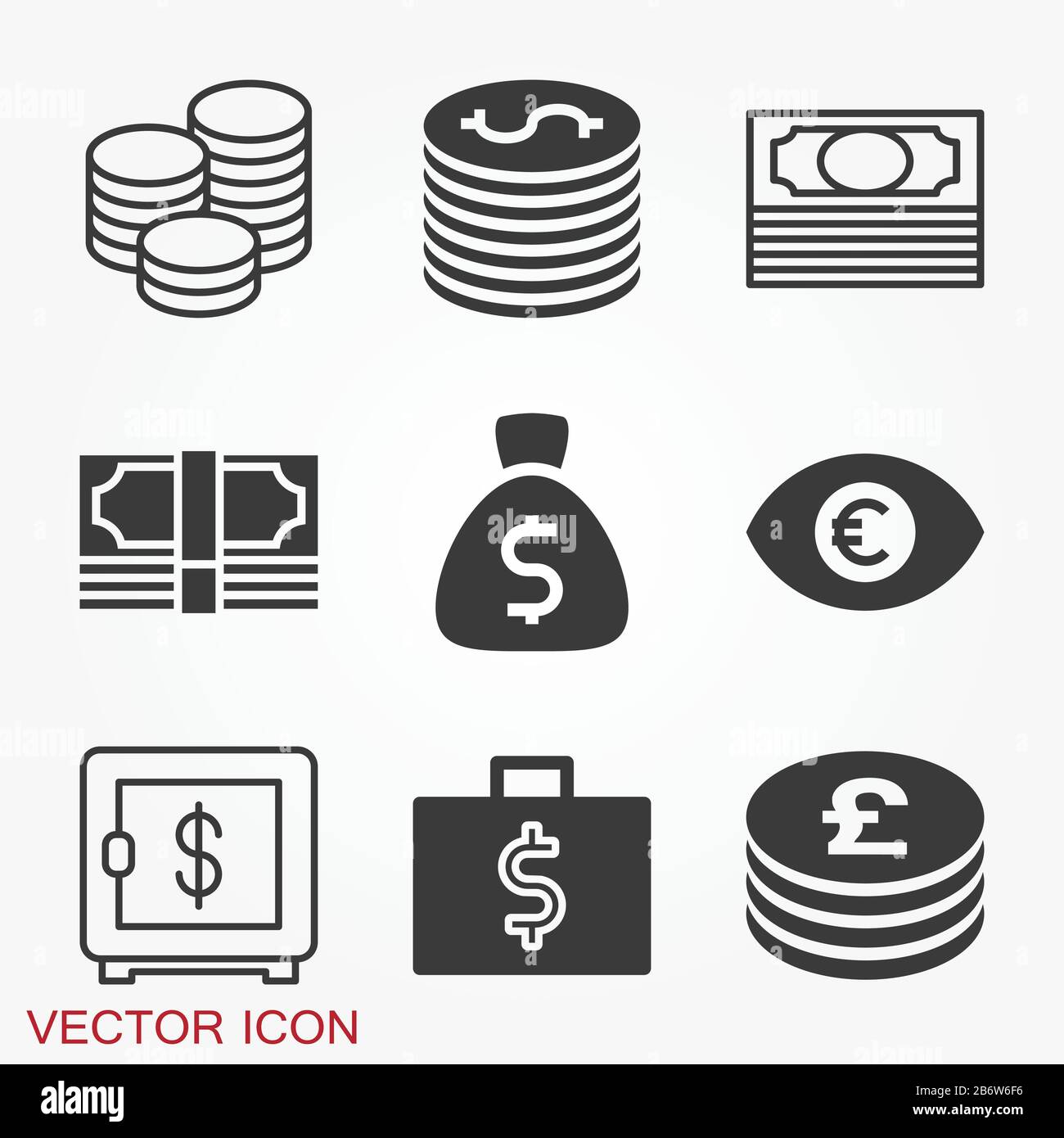 Money icon. Universal money icon to use in web and mobile UI Stock ...