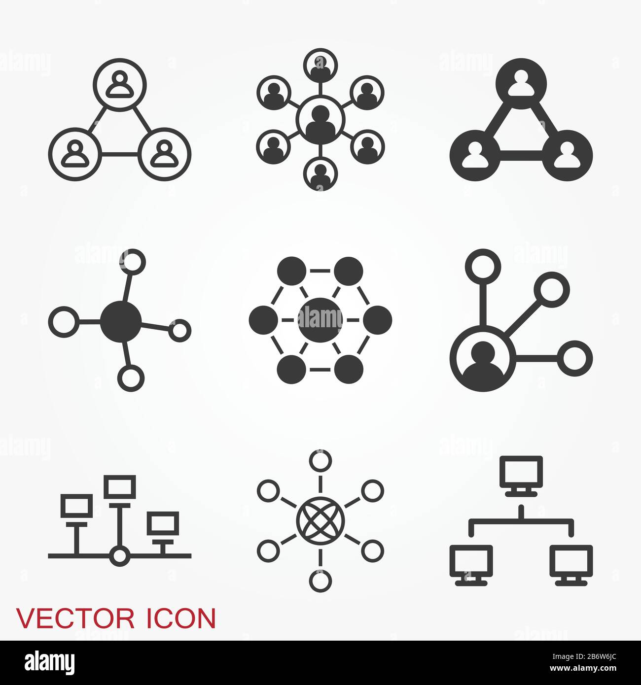Network icon, computing and computer network symbol Stock Vector Image ...