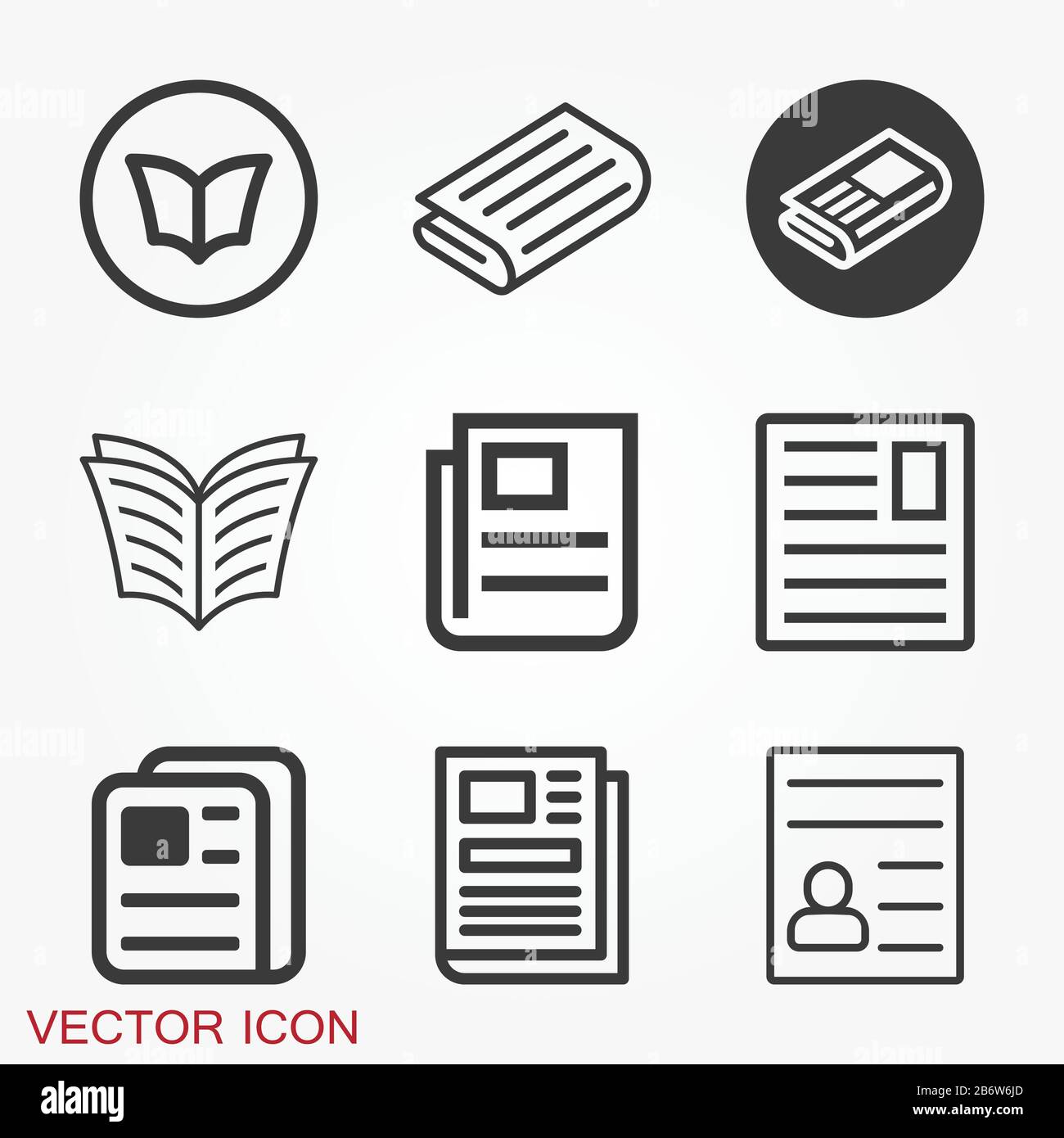 Newspaper icon vector. Symbol of news. Flat design Stock Vector Image ...