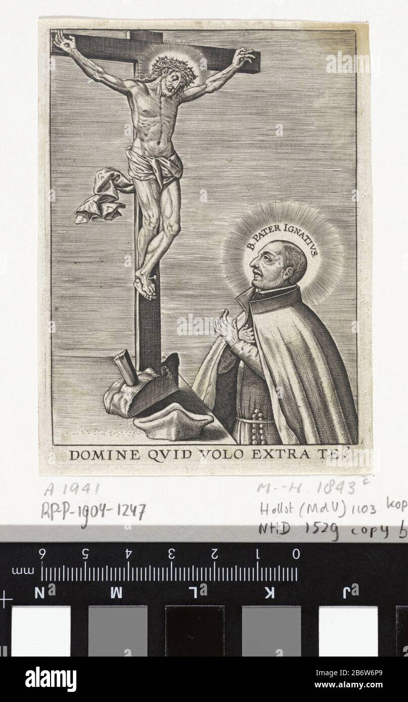 Ignatius van Loyola in aanbidding De heilige Ignatius van Loyola in aanbidding voor een ...
