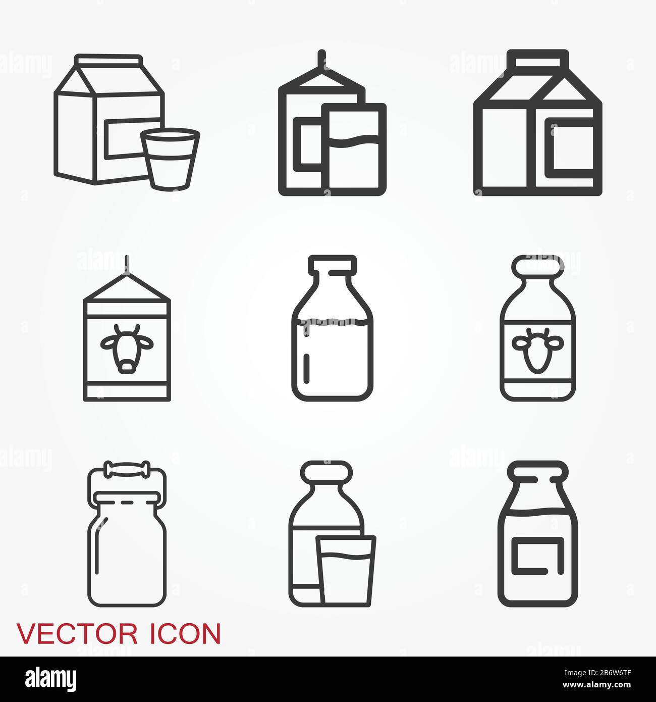 Milk icon, symbols for fresh natural food design Stock Vector Image ...