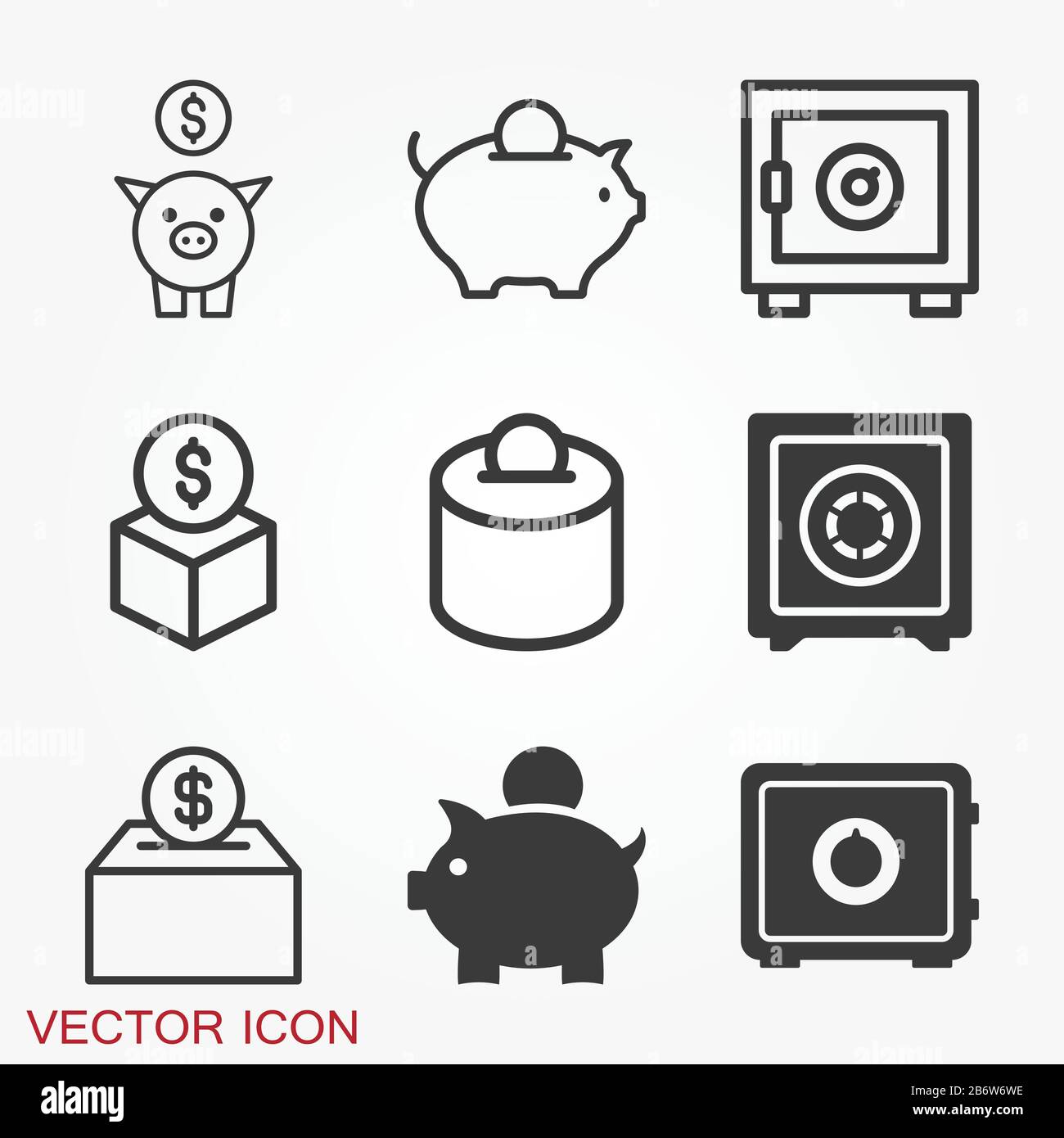 Moneybox icon. Modern flat design isolated on background Stock Vector ...