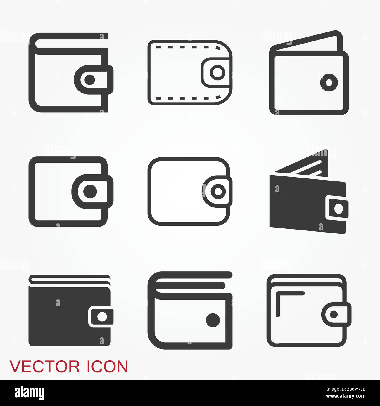 Purse vector icon. Wallet symbol for your web site design, logo, app ...