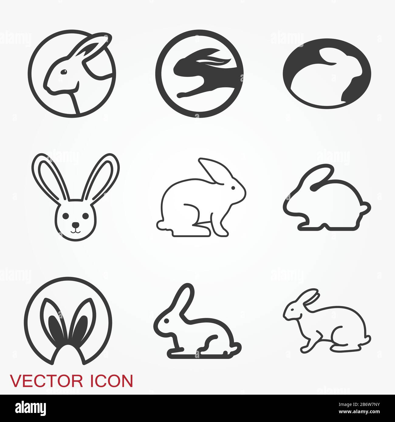 Rabbit logo Stock Vector Images - Alamy