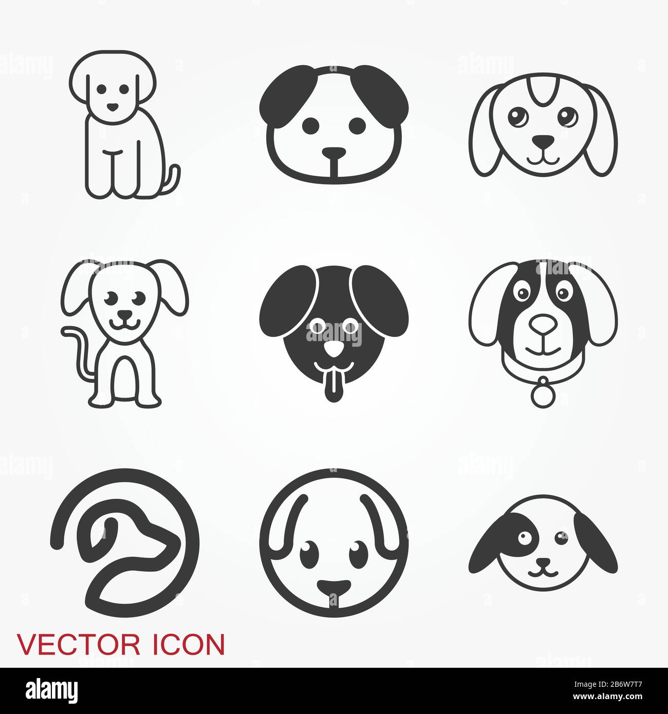 Puppy icon. Dog symbol. Vector element for your design Stock Vector ...
