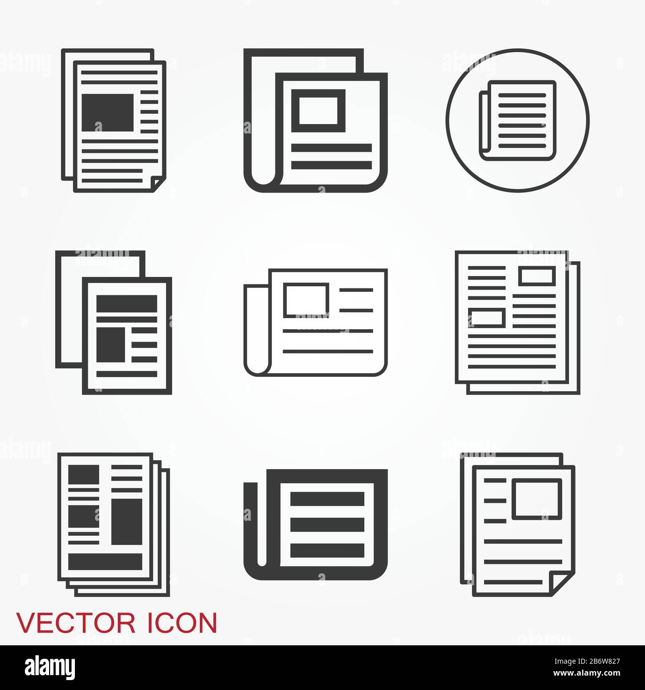 Newspaper icon vector. Symbol of news. Flat design Stock Vector Image ...