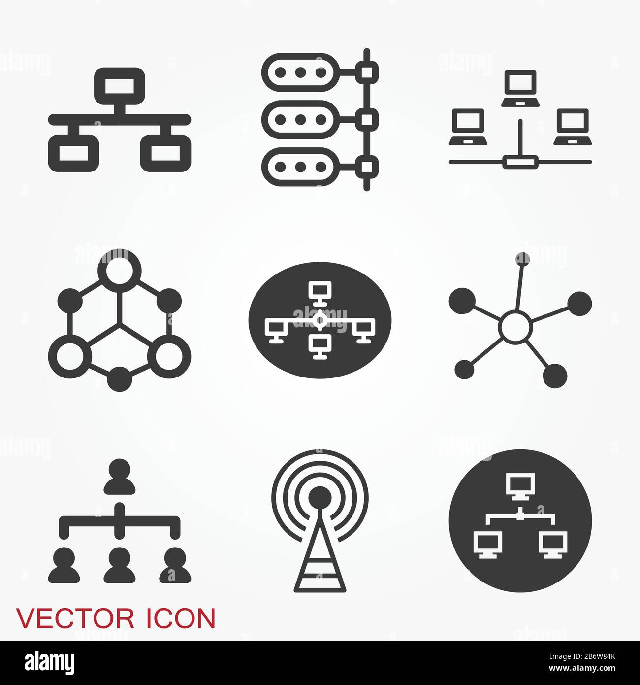 Network icon, computing and computer network symbol Stock Vector Image & Art - Alamy
