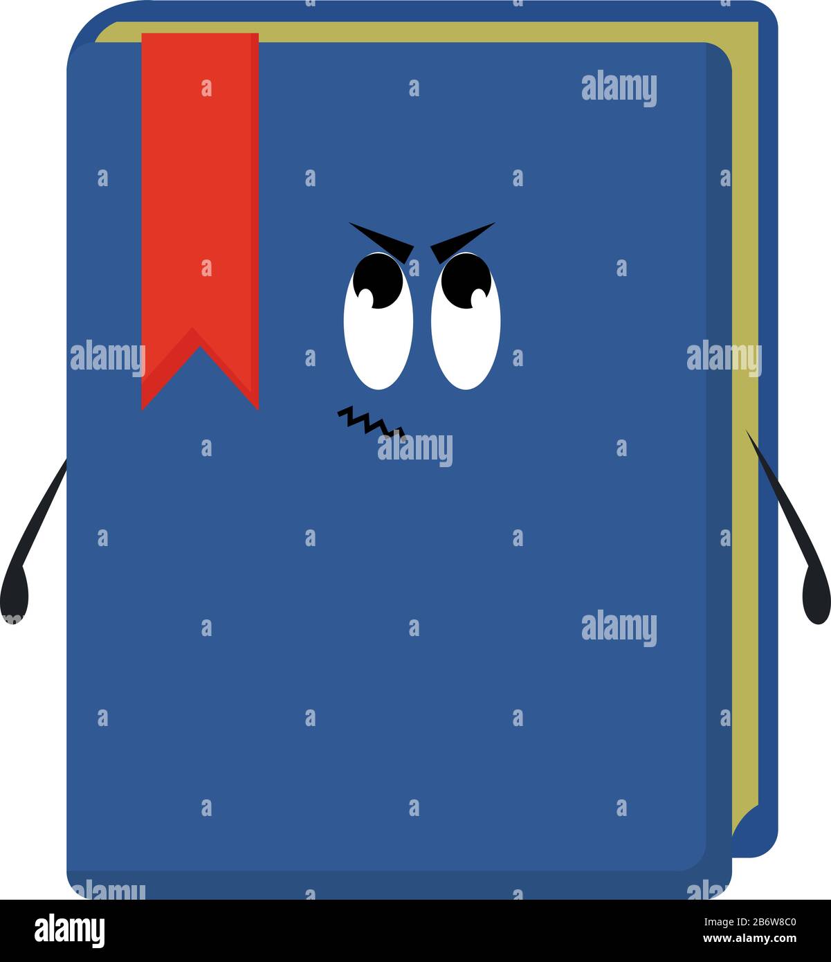 Blue book, illustration, vector on white background Stock Vector Image ...