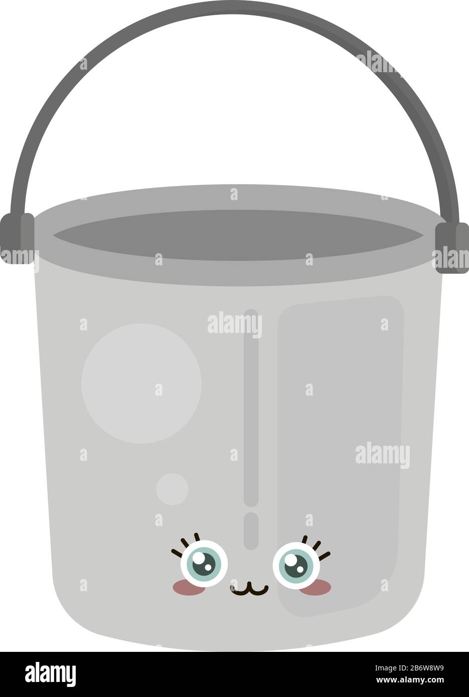 Empty bucket, illustration, vector on white background Stock Vector ...