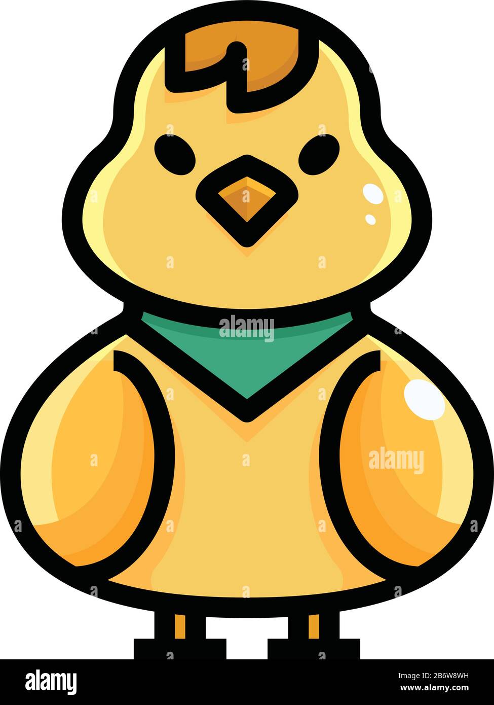 Little chicken, illustration, vector on white background Stock Vector ...