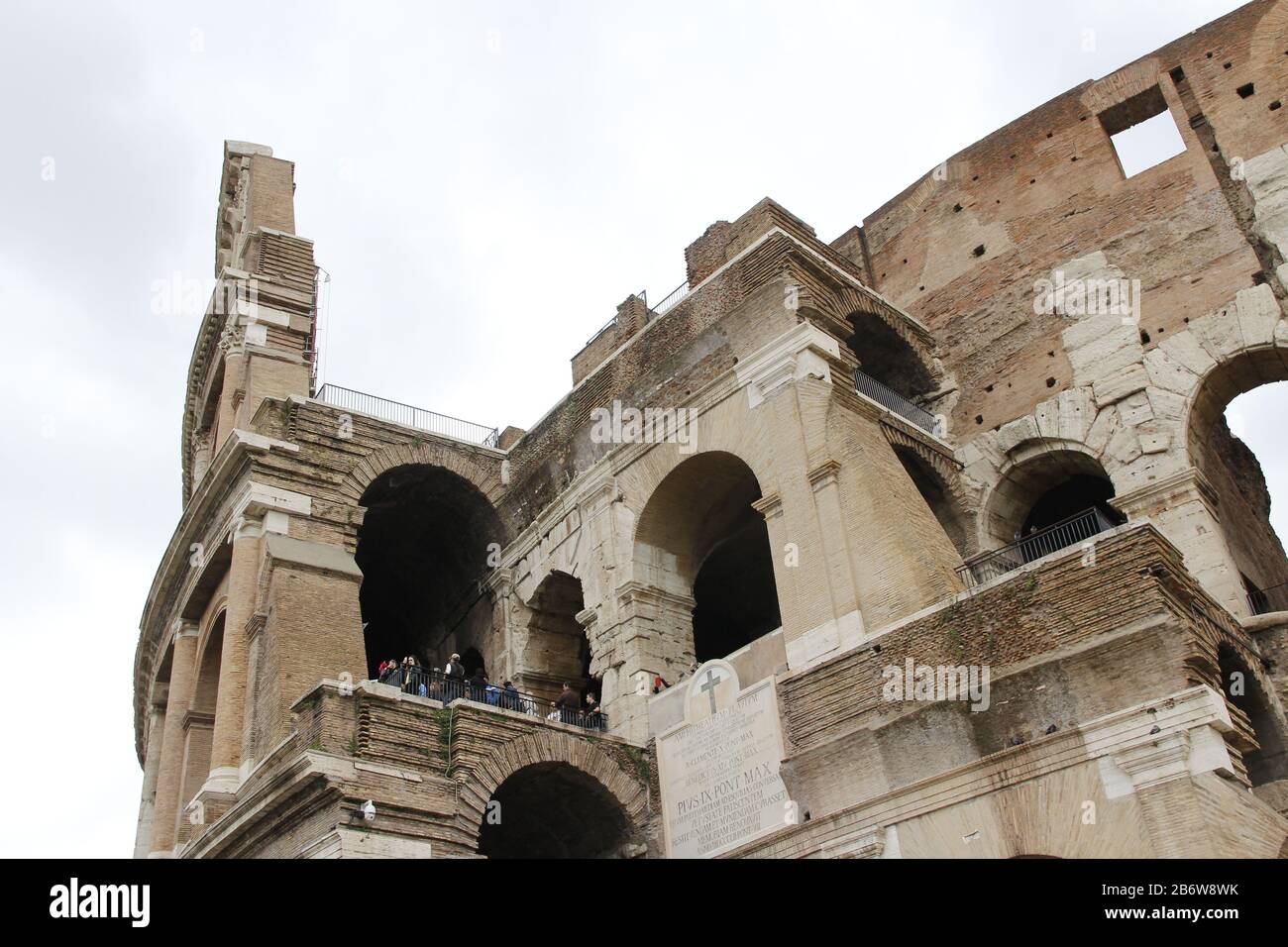 Rome, Italy - May 20, 2019: The exterior facade of the Colosseum or ...