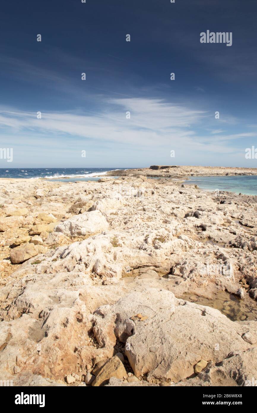 Qawra point beach malta hi-res stock photography and images - Alamy