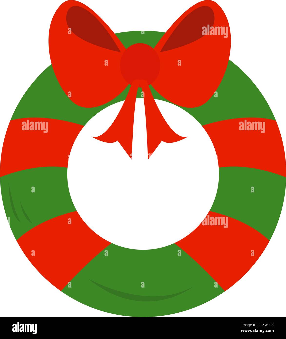 Christmas red bow, illustration, vector on white background Stock ...