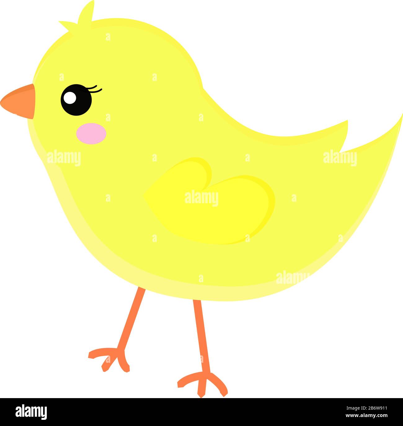 Yellow chick, illustration, vector on white background Stock Vector ...