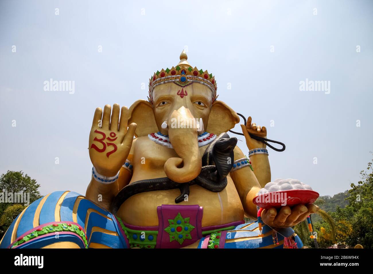 Kanchanaburi, THAILAND - April 16, 2015 : Ganesha statue the Hindu god ...