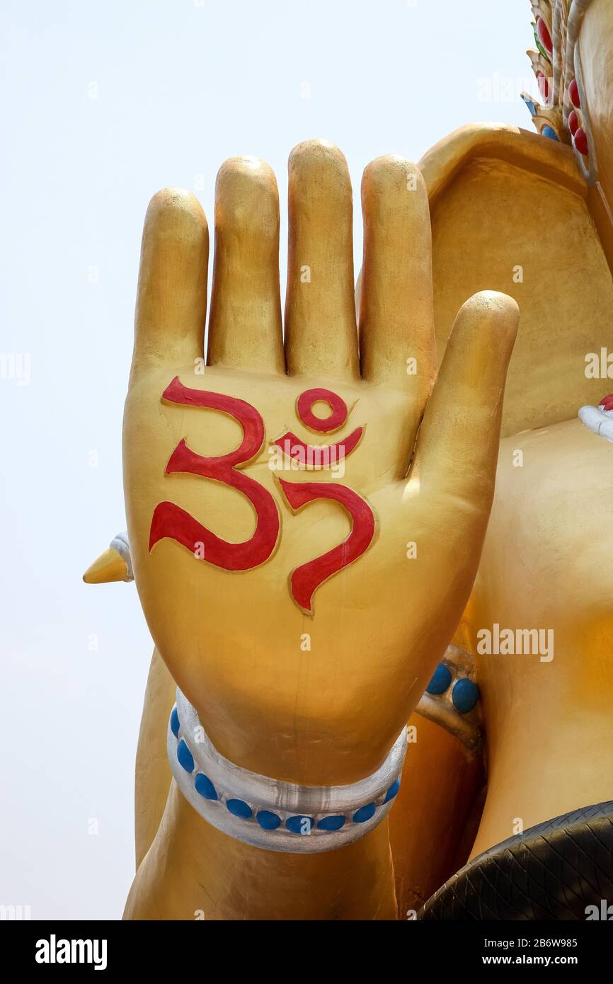 Kanchanaburi, THAILAND - April 16, 2015 : Ganesha statue the Hindu god ...