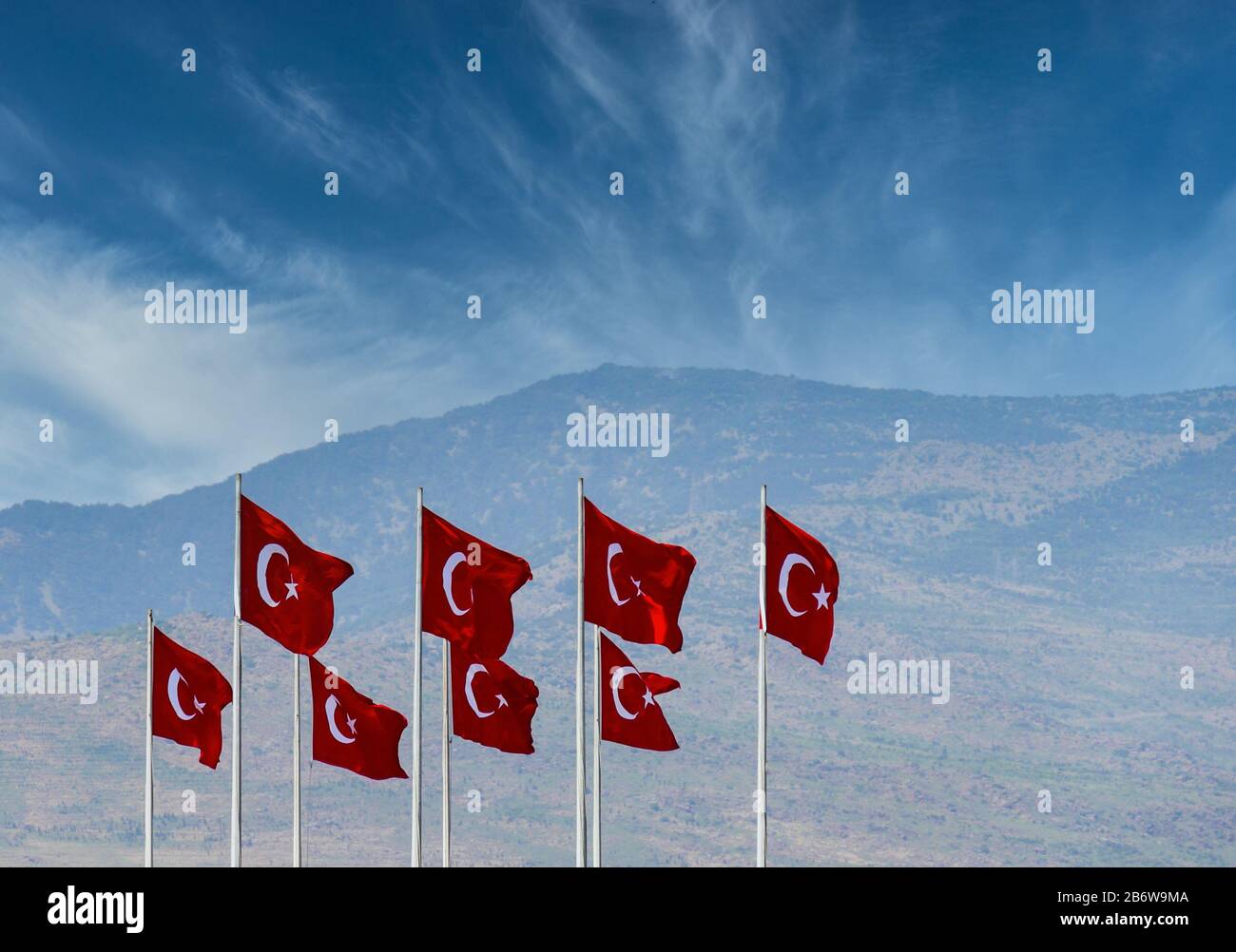 Turkey flag blue sky clouds hi-res stock photography and images - Alamy