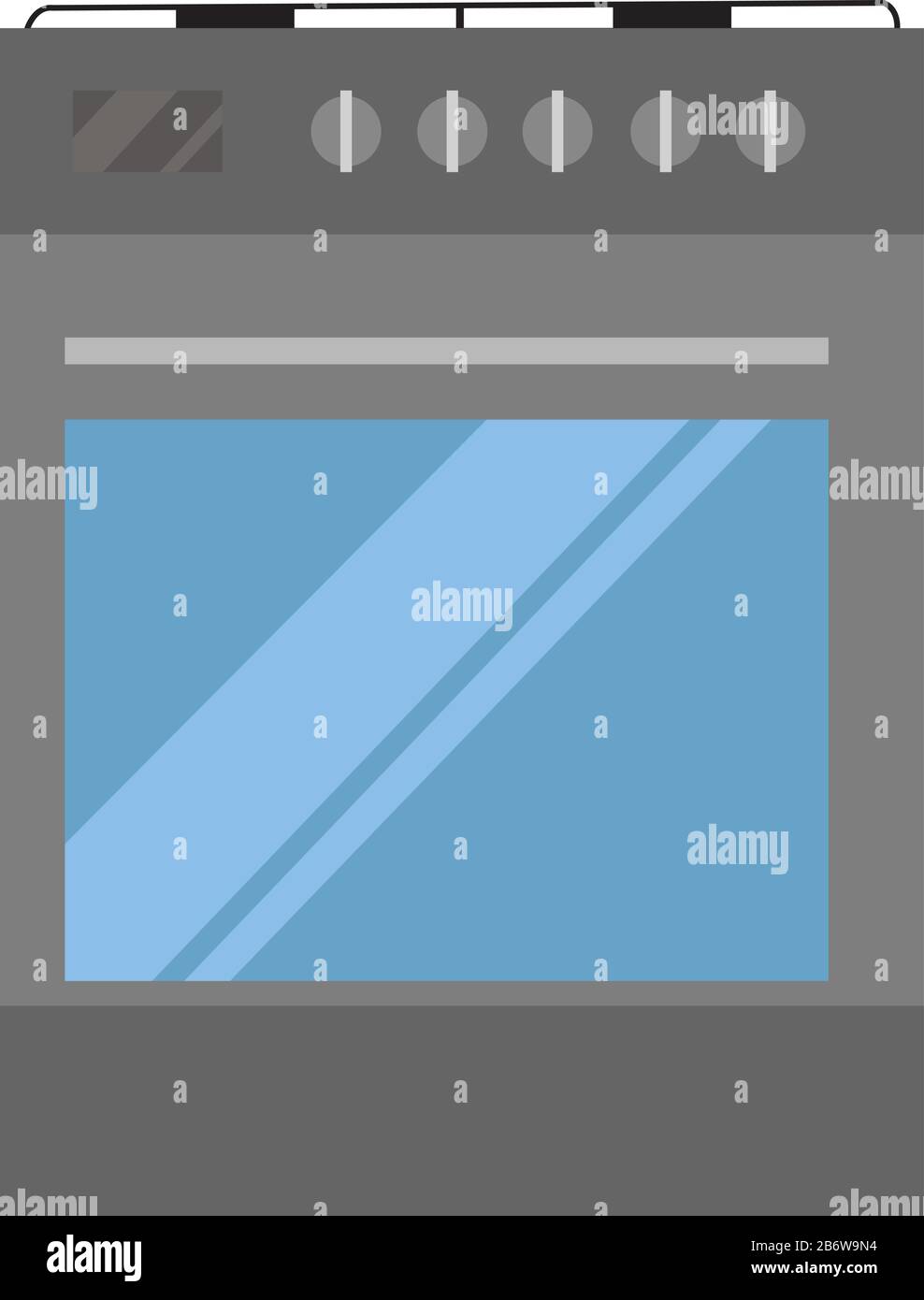 Gas stove, illustration, vector on white background Stock Vector Image ...