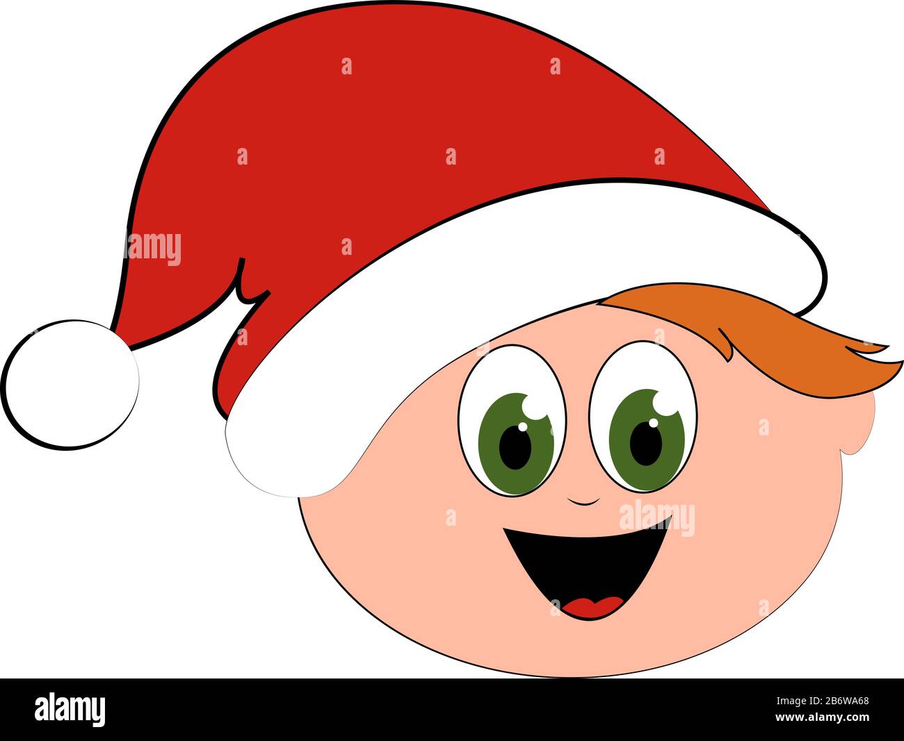 Christmas boy, illustration, vector on white background Stock Vector ...