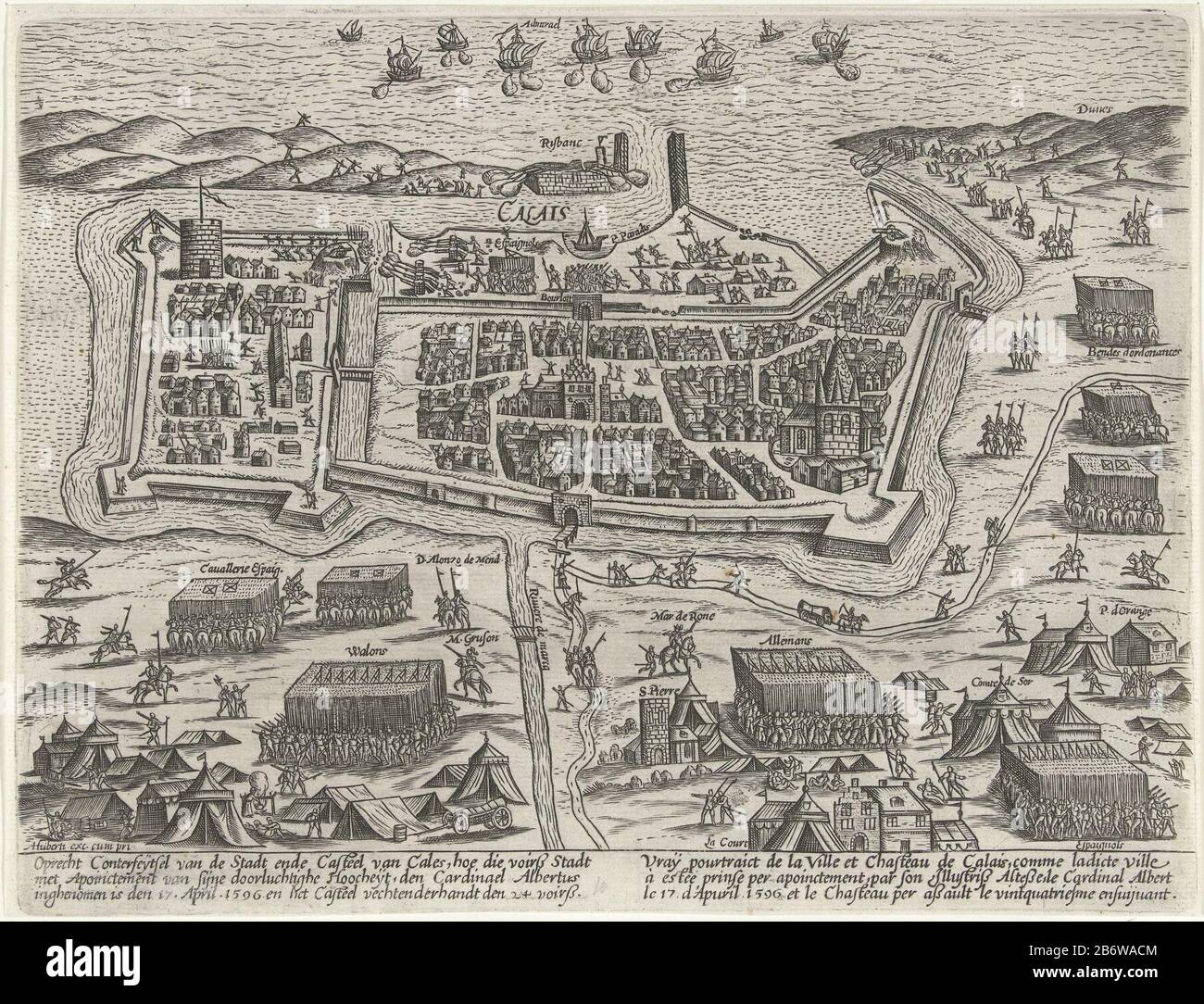 Inname van Calais door aartshertog Albrecht, 1596 The city of Calais ...